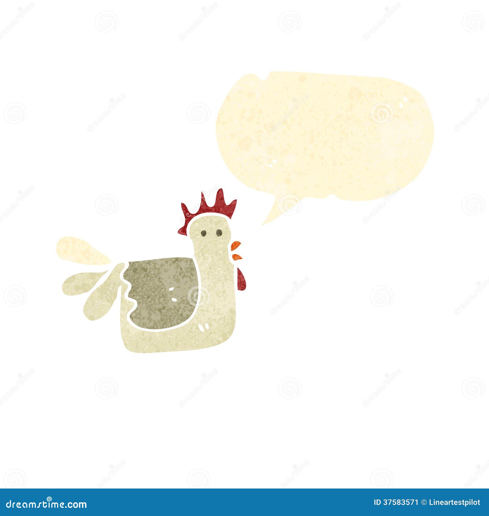 Retro cartoon chicken stock vector. Illustration of painted - 37583571