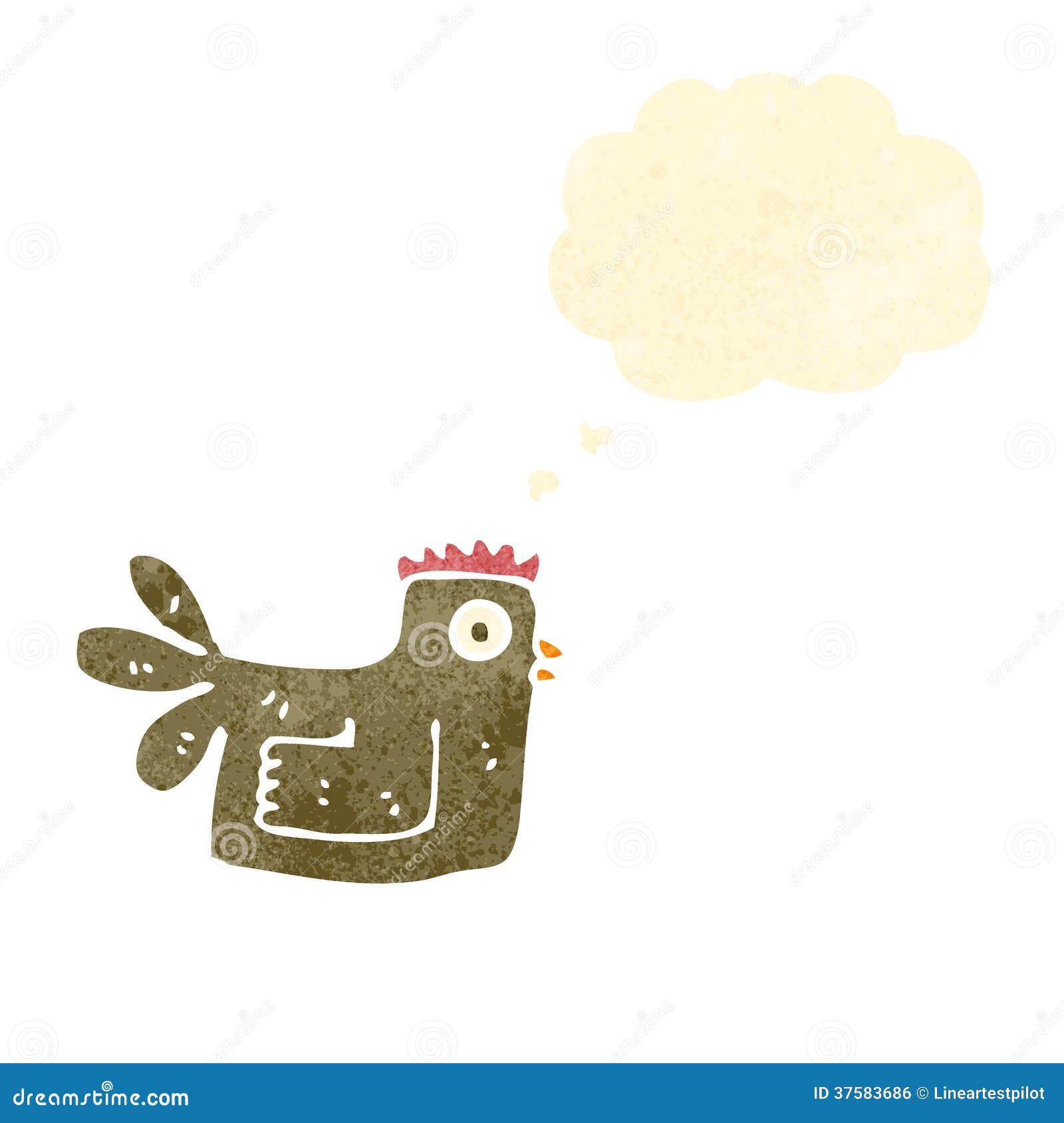 Retro cartoon chicken stock vector. Illustration of chicken - 37583686