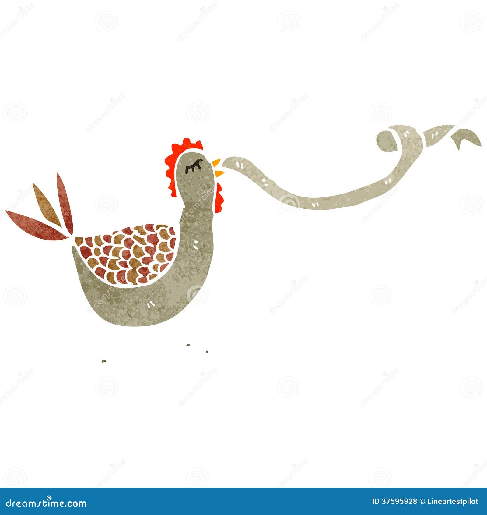 Retro cartoon chicken stock vector. Illustration of retro - 37595928