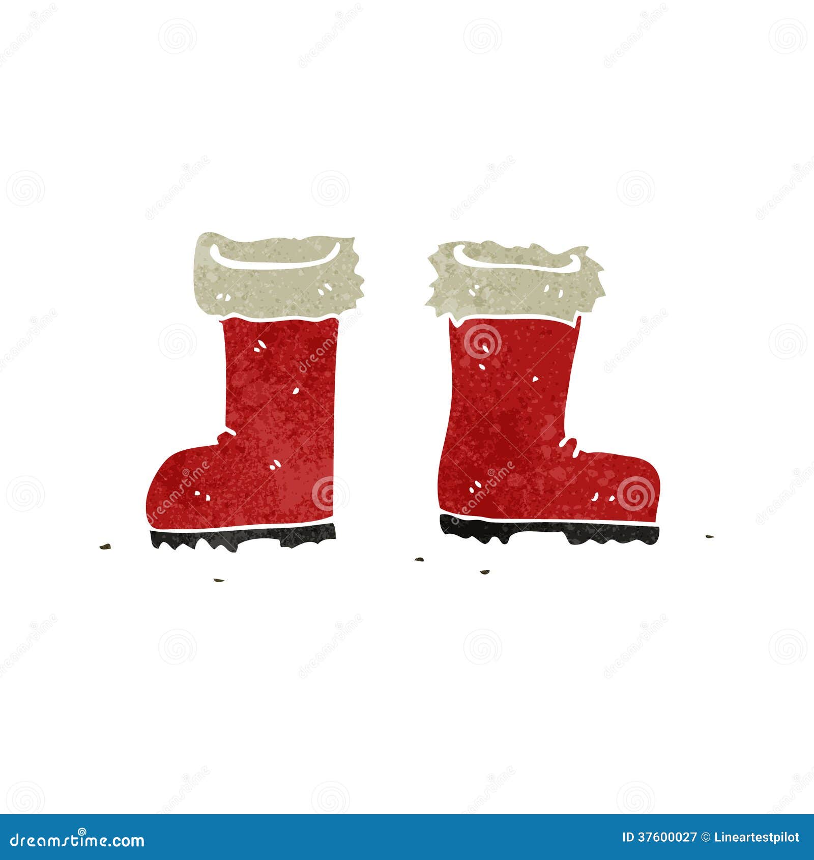 Retro Cartoon Christmas Boots Stock Vector - Illustration of funny ...