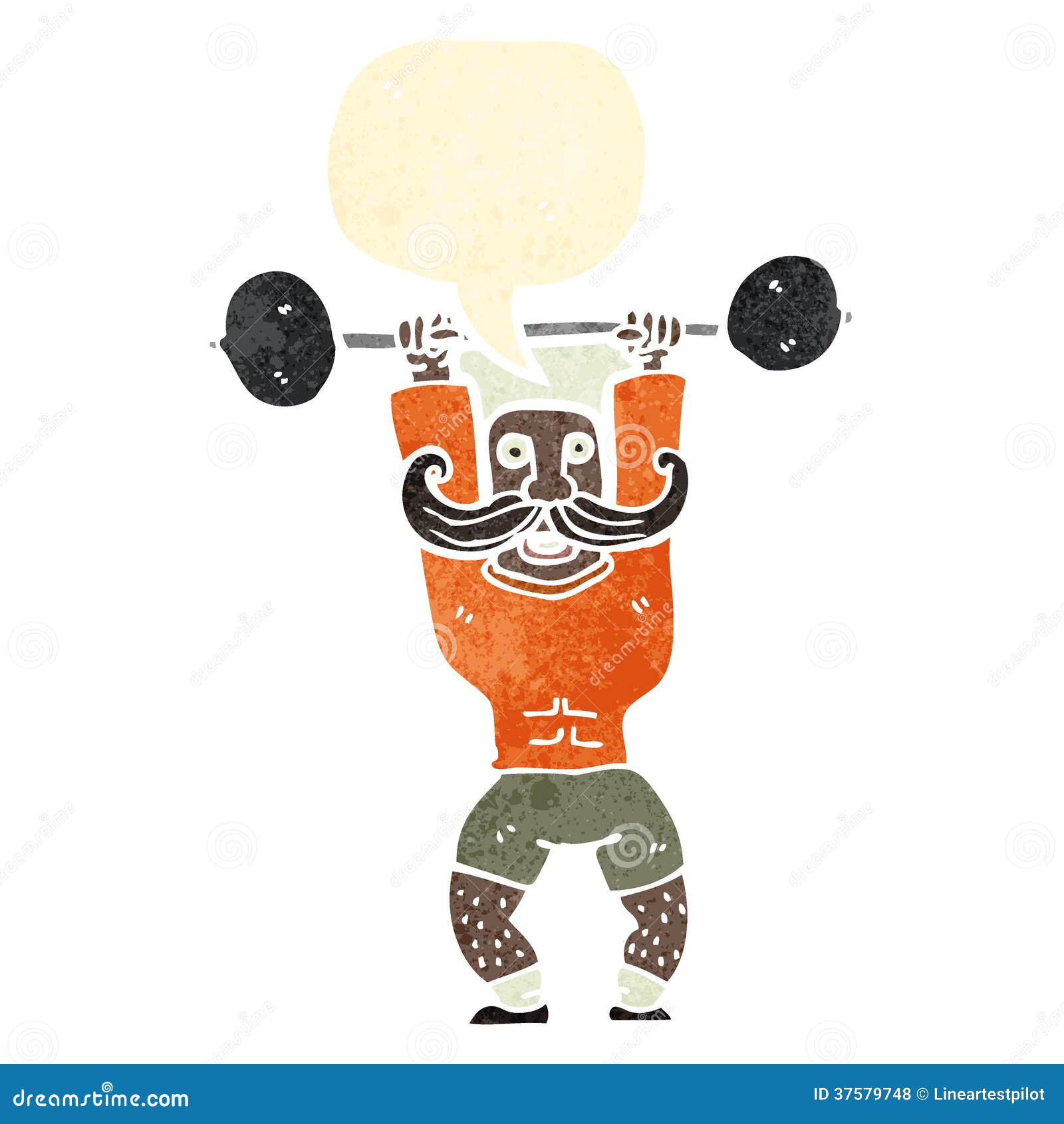 Retro Cartoon Circus Strong Man Stock Vector - Illustration of quirky ...