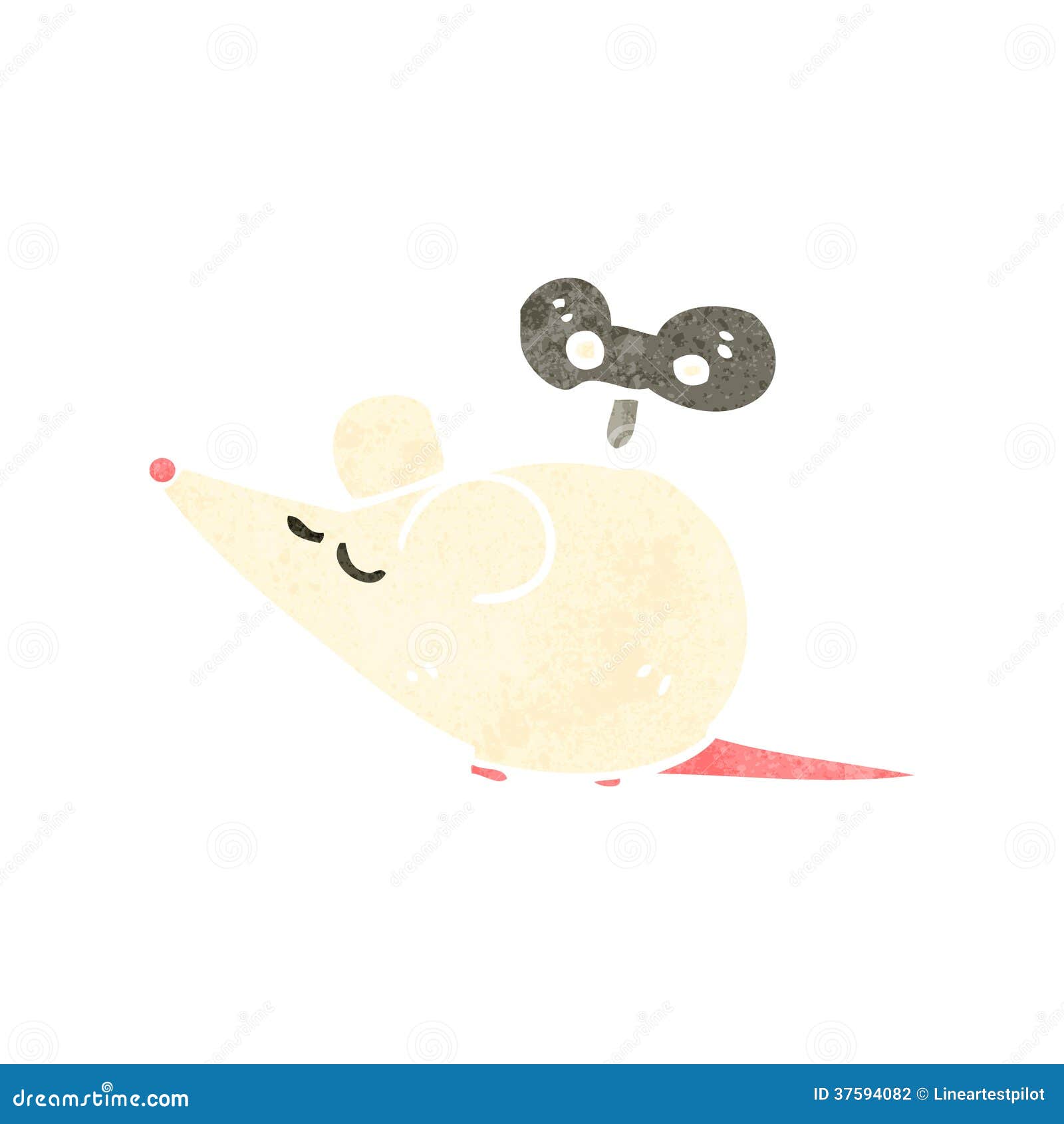 Retro Cartoon Clockwork Mouse Stock Vector - Illustration of grunge ...