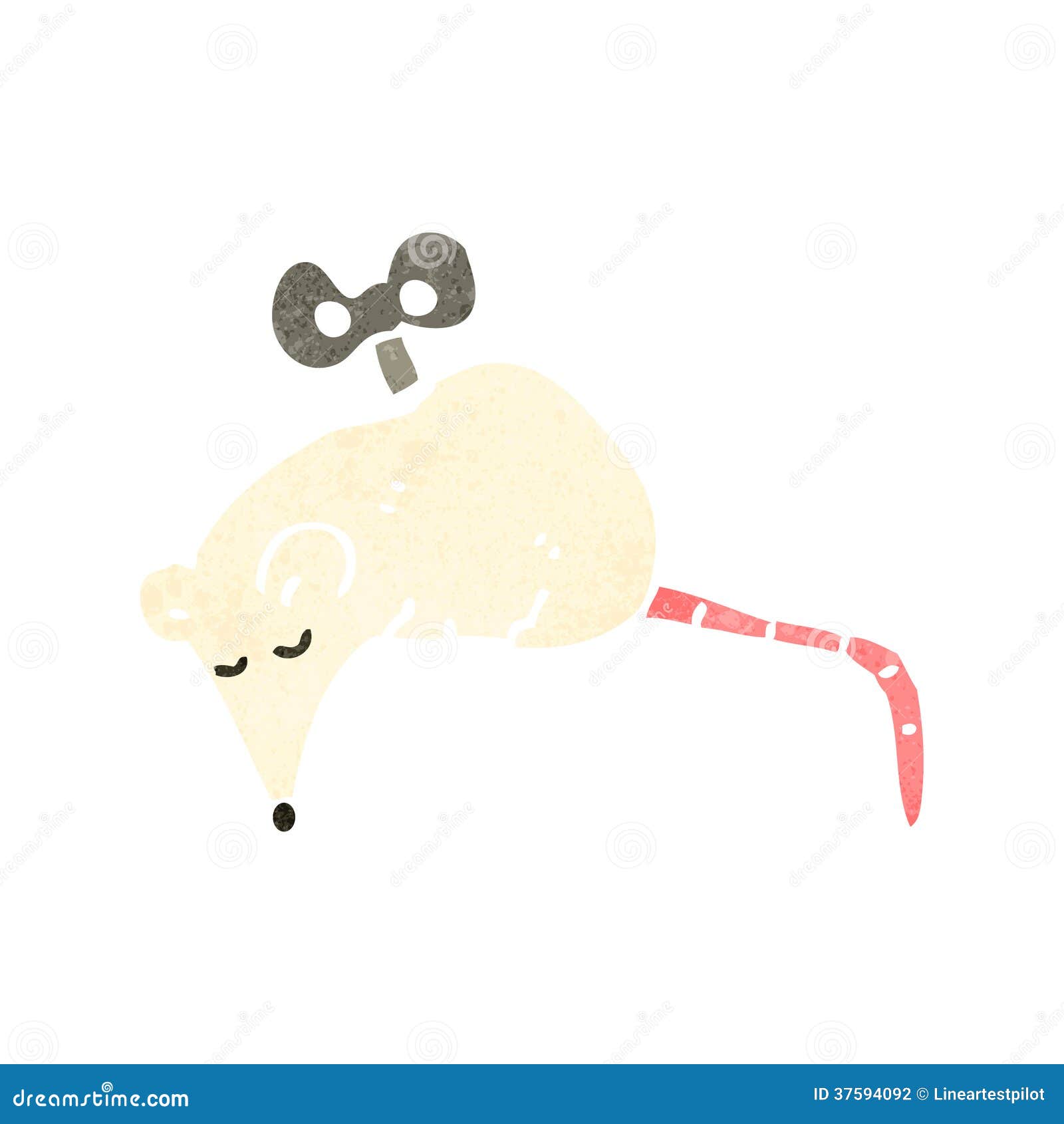 Retro Cartoon Clockwork Mouse Stock Vector - Illustration of crazy ...