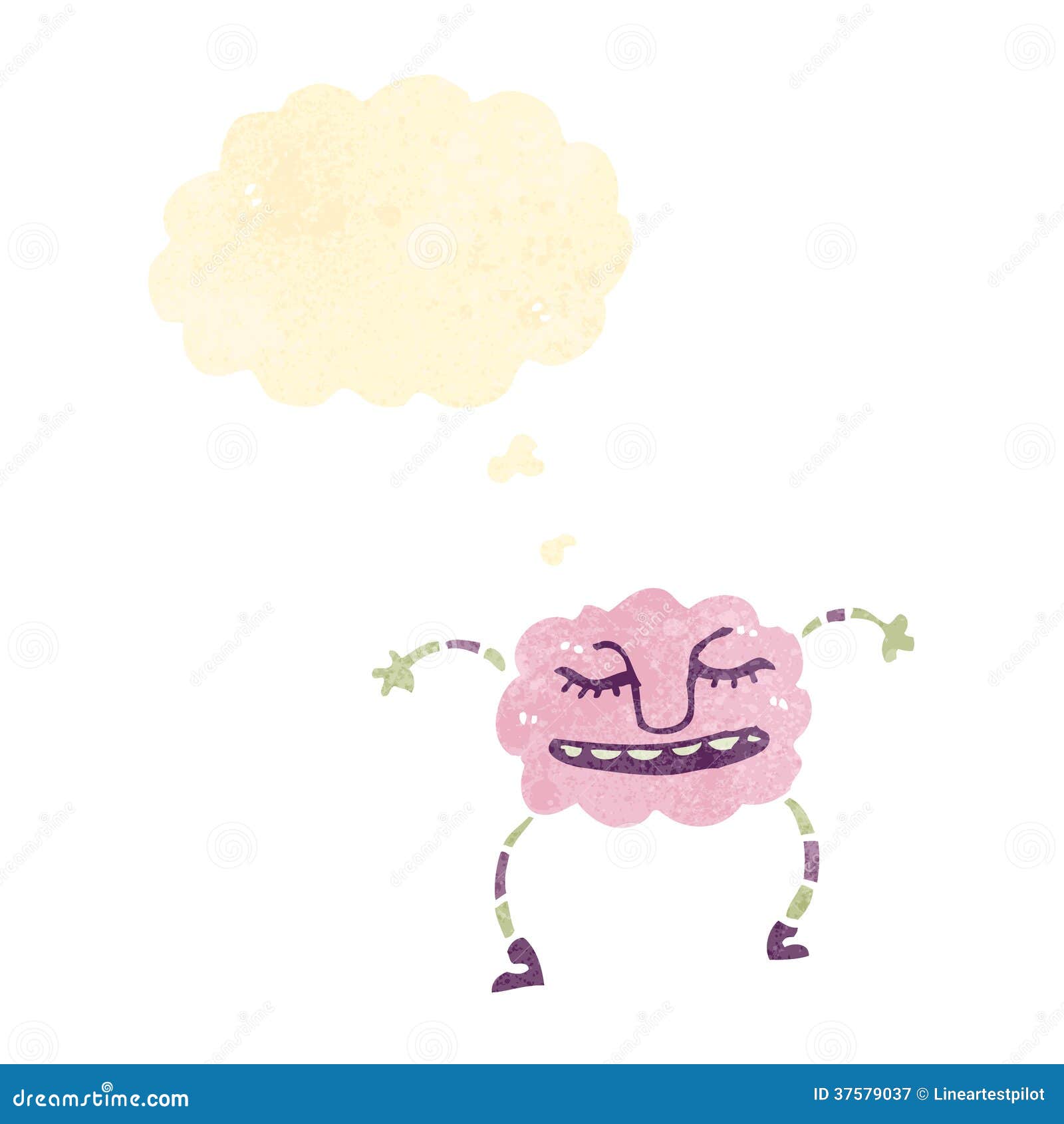 Retro cartoon cloud man stock vector. Illustration of cartoon - 37579037