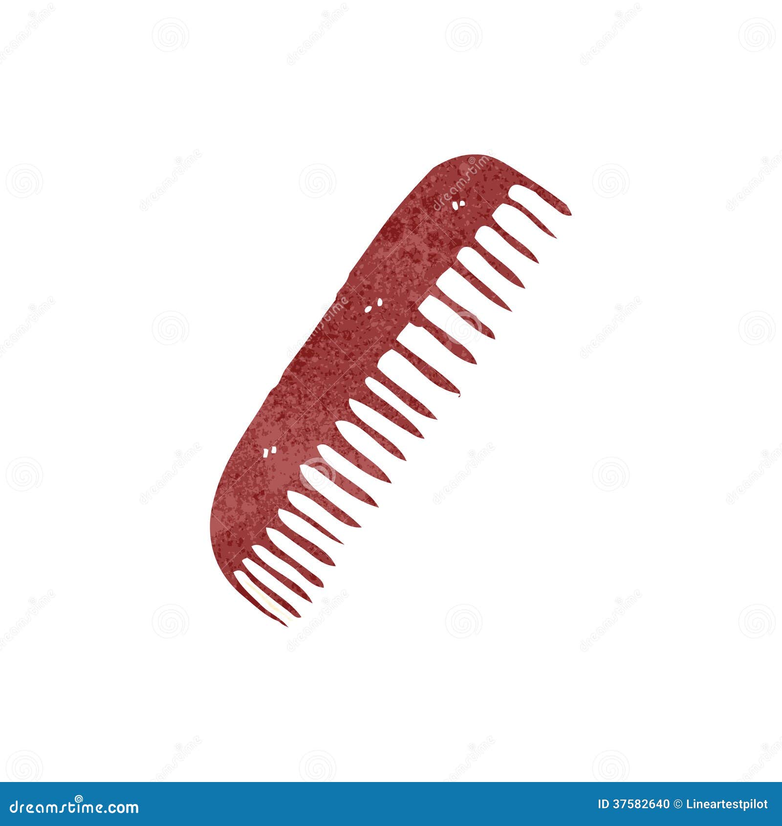 Retro cartoon comb stock vector. Illustration of watercolor - 37582640