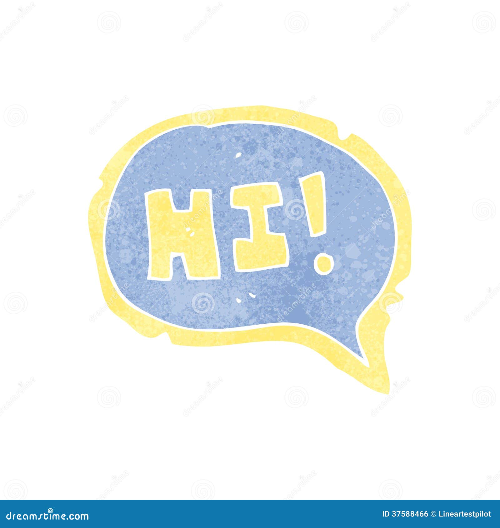 Retro Cartoon Comic Book Hi Symbol Stock Illustration - Illustration of ...