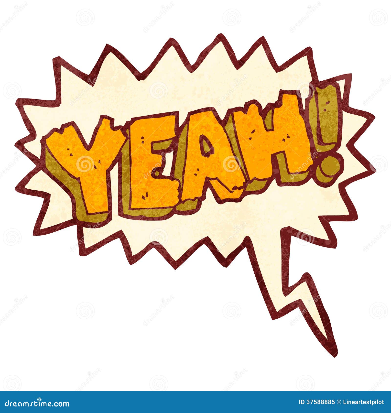 Retro Cartoon Comic Book Shout Yeah! Stock Vector - Illustration of ...