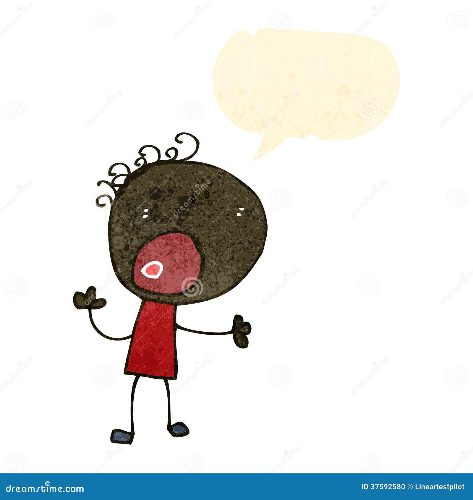 Retro Cartoon Complaining Boy Stock Vector - Illustration of speech ...