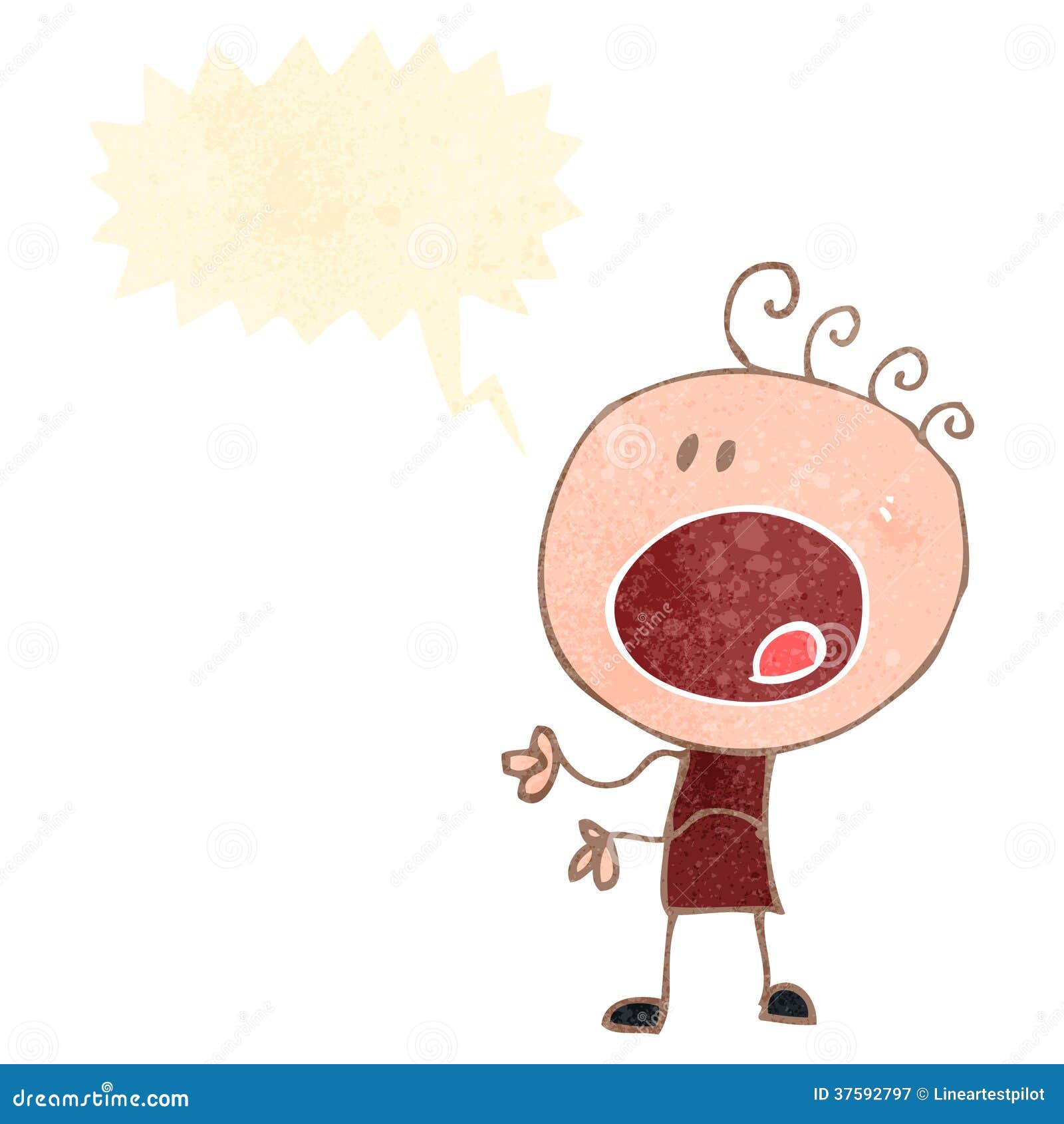 Retro Cartoon Complaining Boy Stock Vector - Illustration of colorful ...