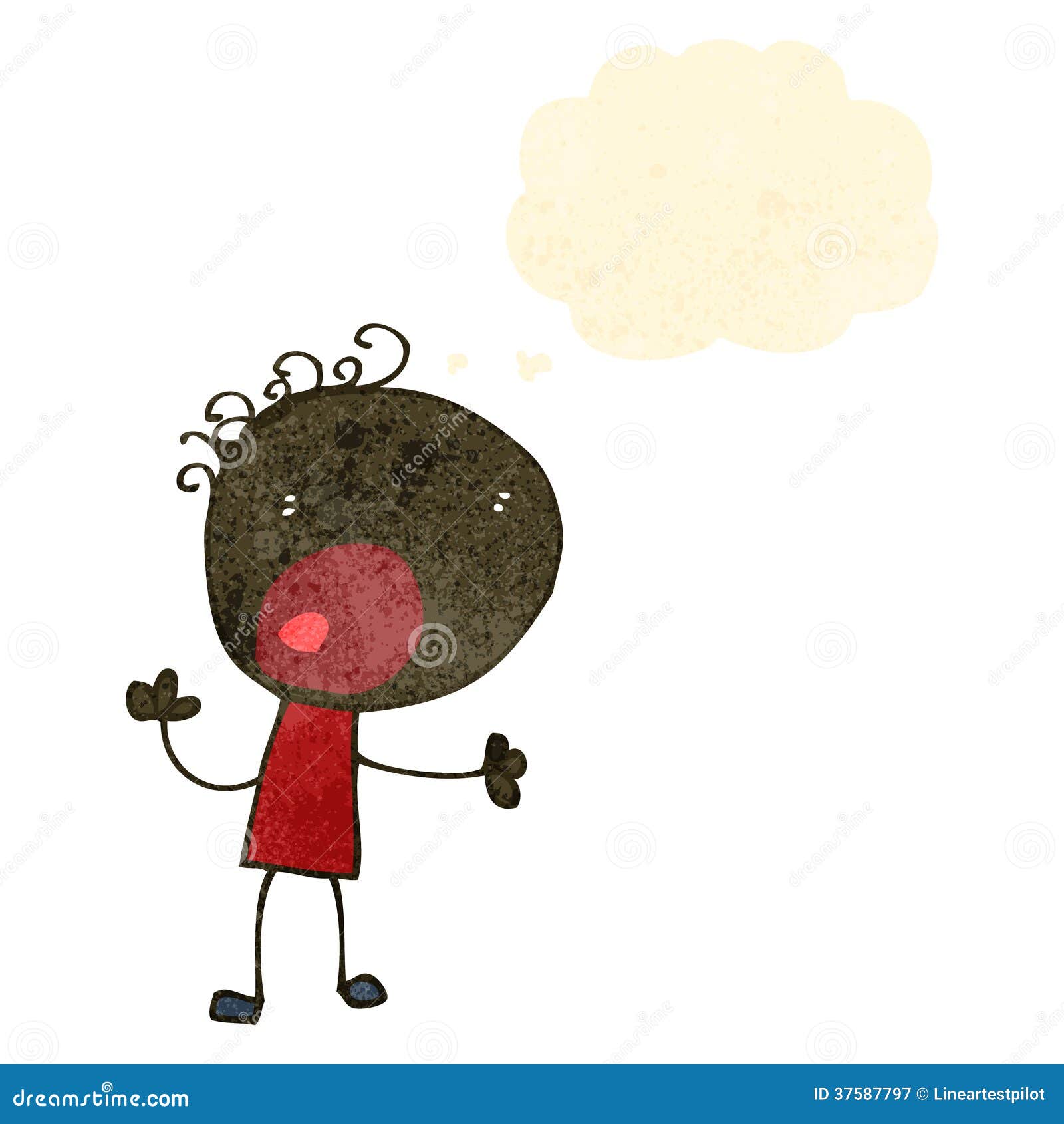 Retro Cartoon Complaining Doodle Man Stock Illustration - Illustration ...