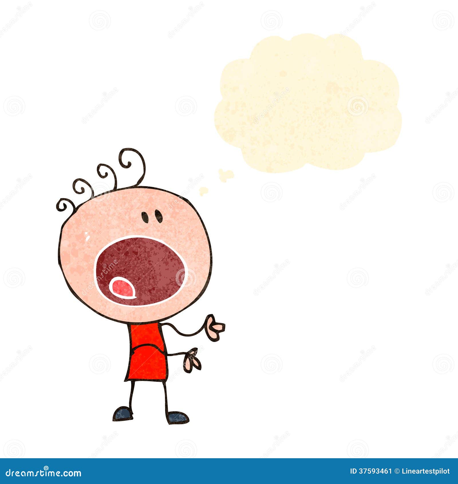 Retro Cartoon Complaining Doodle Person Stock Vector - Illustration of ...