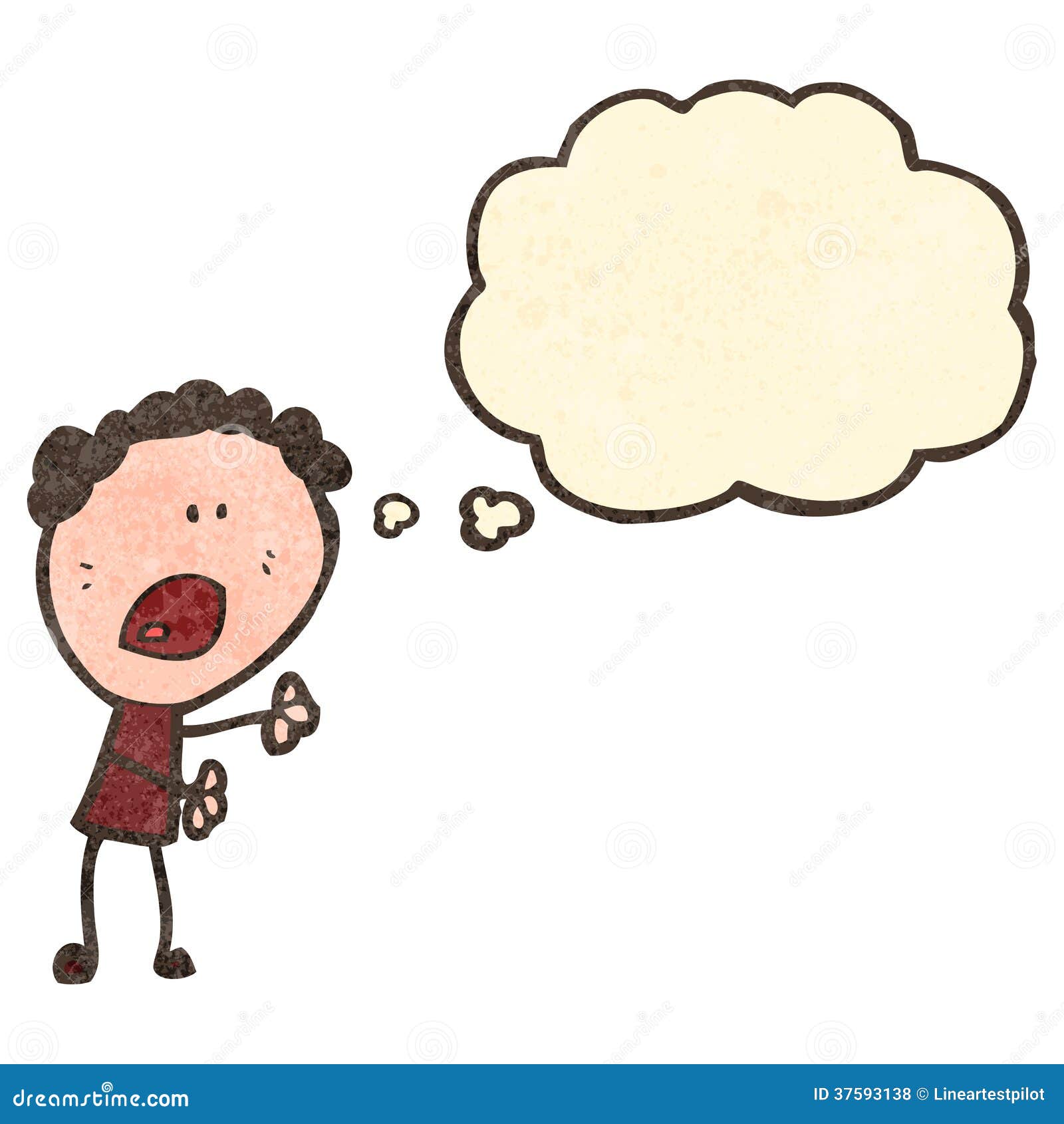 Retro Cartoon Complaining Doodle Woman Stock Vector - Illustration of ...