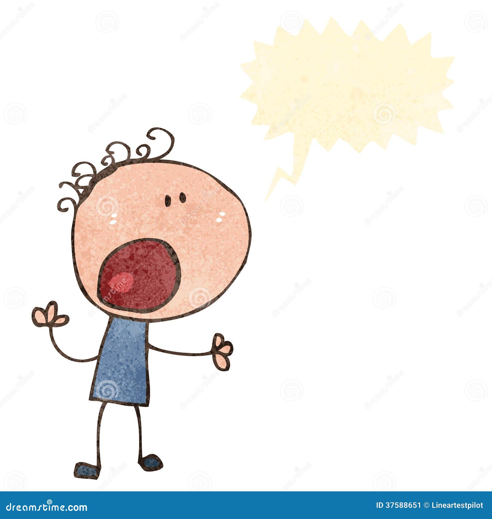 Retro Cartoon Complaining Person Stock Vector - Illustration of speech ...