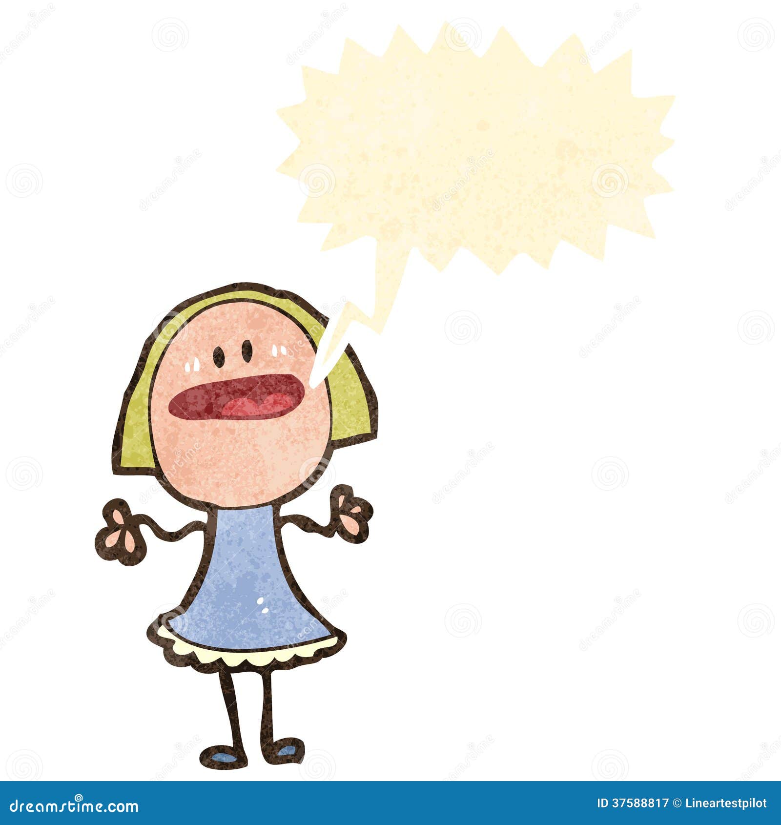 Retro Cartoon Complaining Woman Stock Vector - Illustration of speech ...