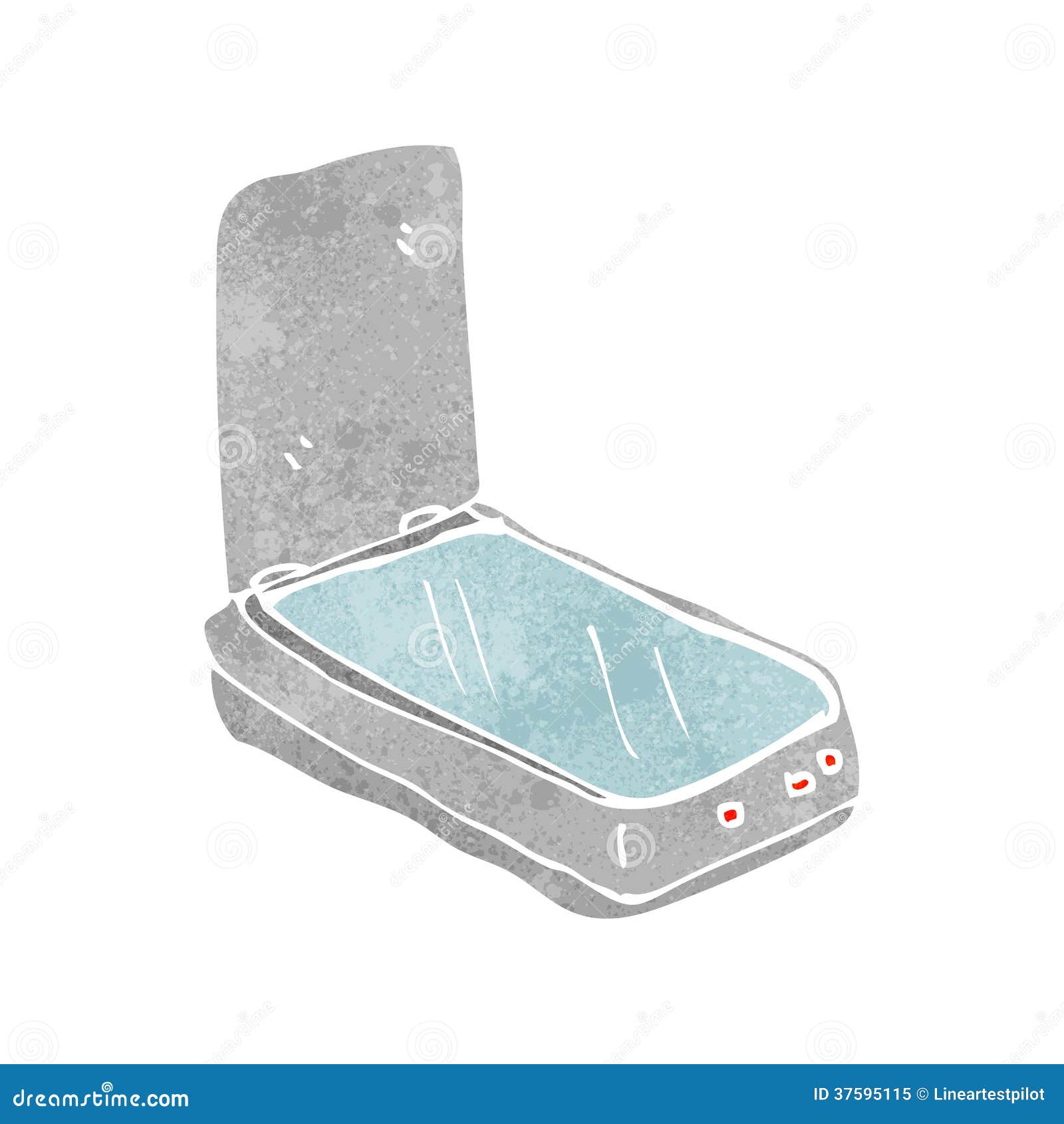 Retro Cartoon Computer Scanner Stock Vector - Illustration of cartoon ...