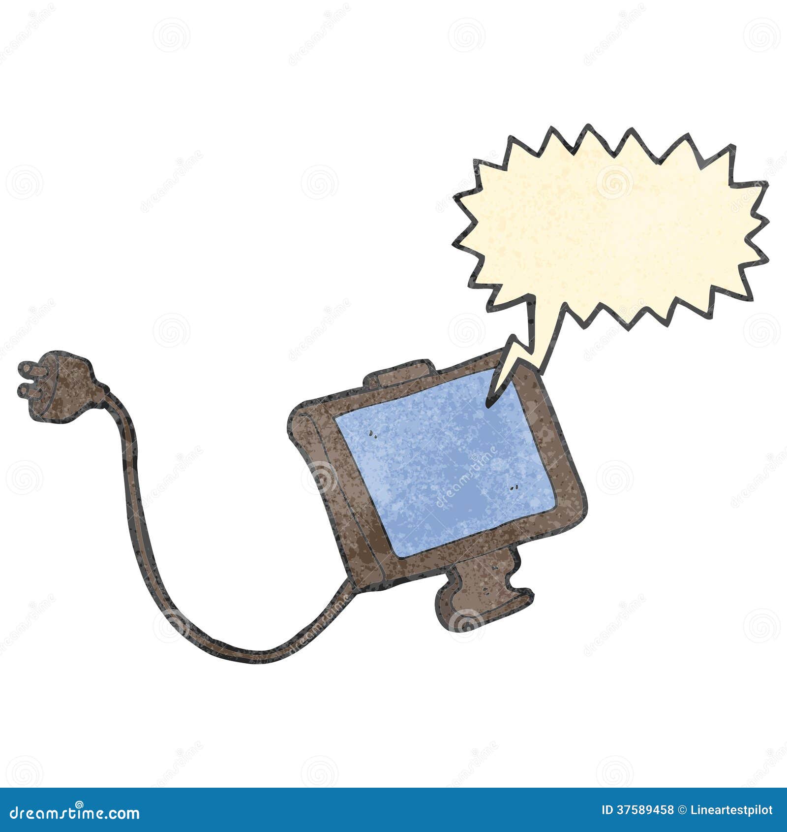 Retro Cartoon Computer Screen Stock Vector - Illustration of monitor ...