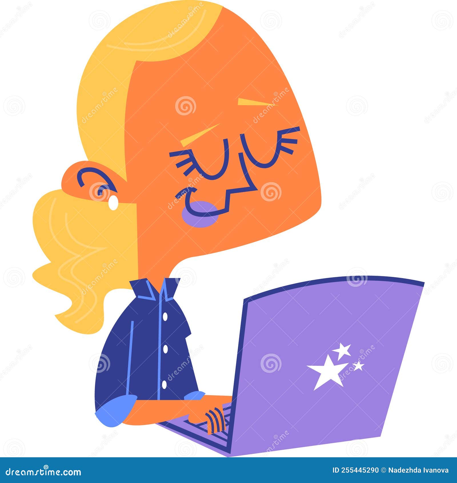 Retro Cartoon Computer Sticker Set Vector Illustration. Stock Vector ...