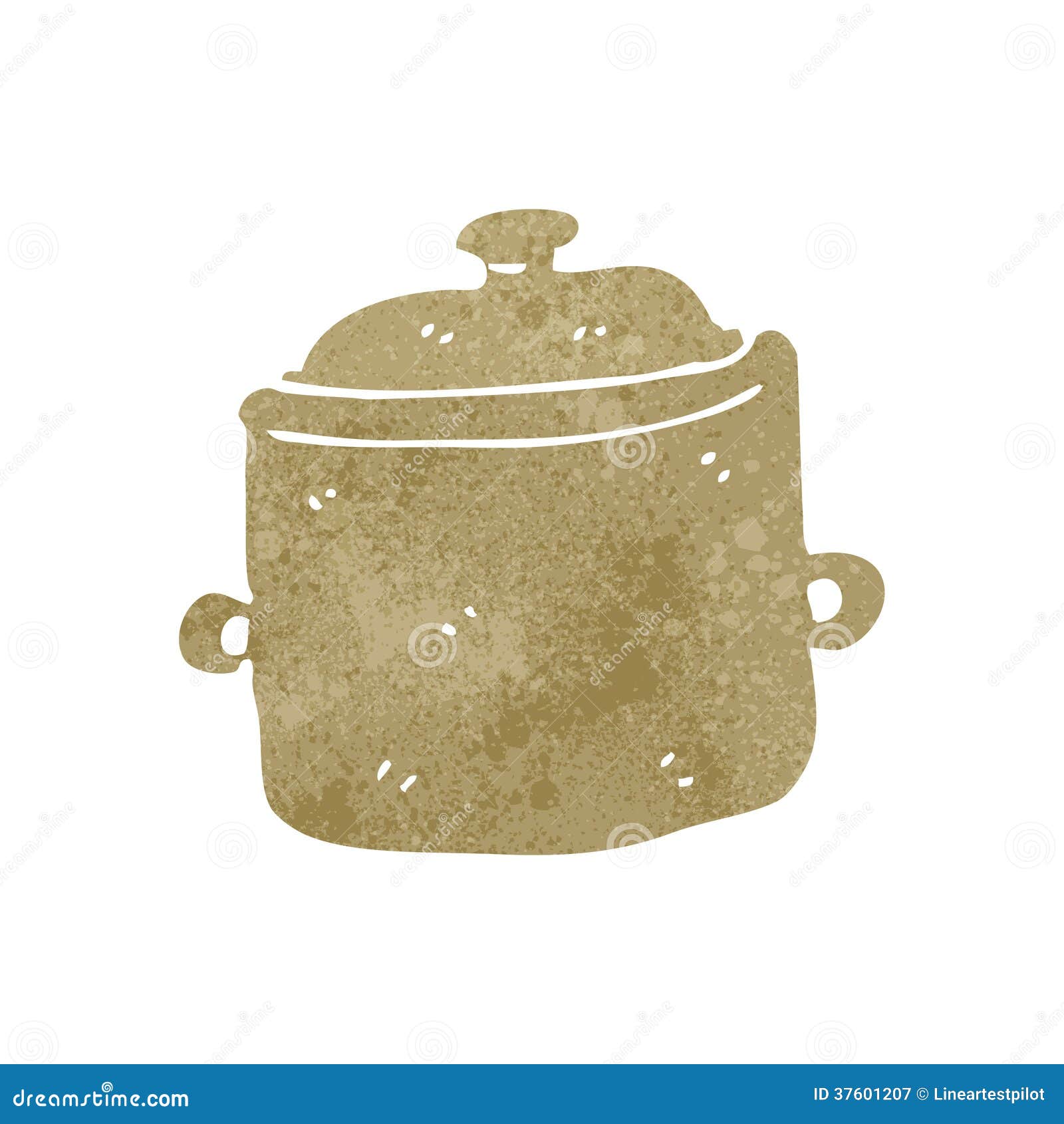 Retro cartoon cooking pot stock vector. Illustration of cooking - 37601207