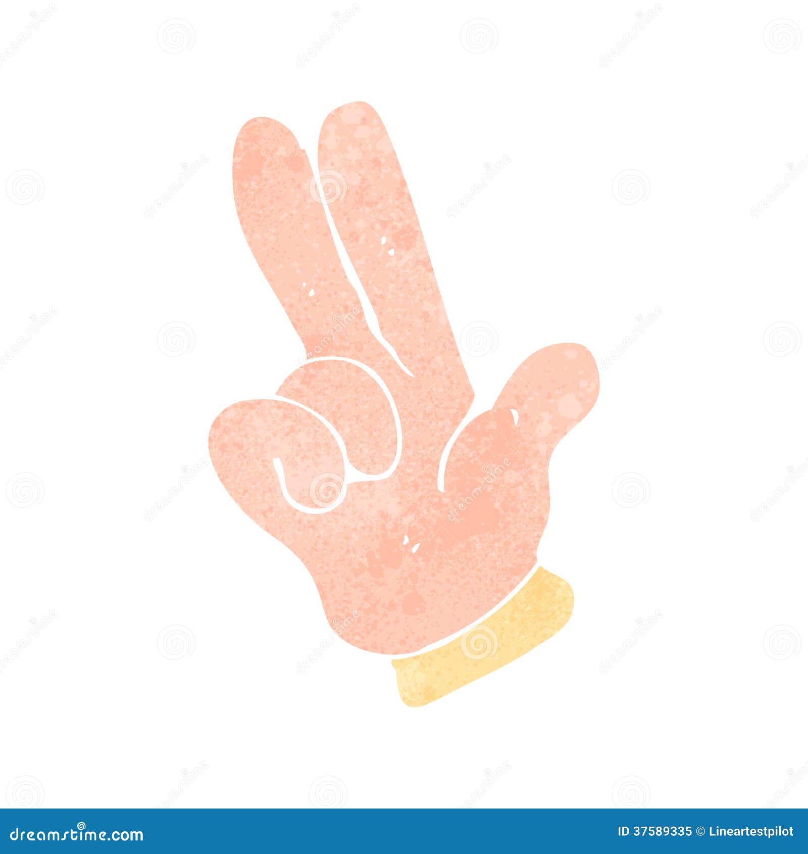 Cartoon Counting Hand With Number Gestures Isolated Set. Countdown With ...