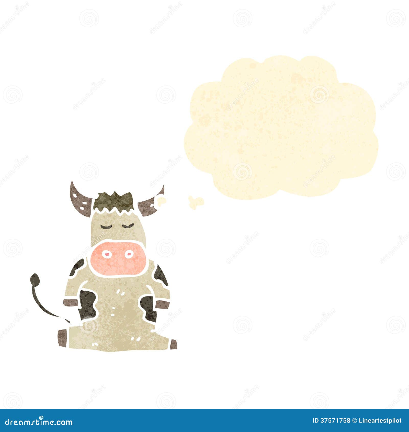 Retro cartoon cow stock vector. Illustration of funny - 37571758