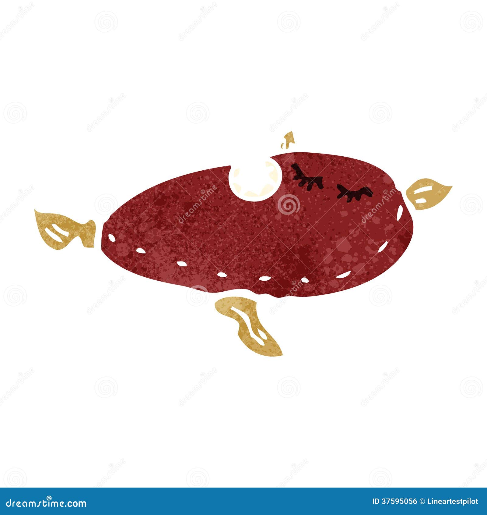 Retro cartoon cushion stock vector. Illustration of colorful - 37595056