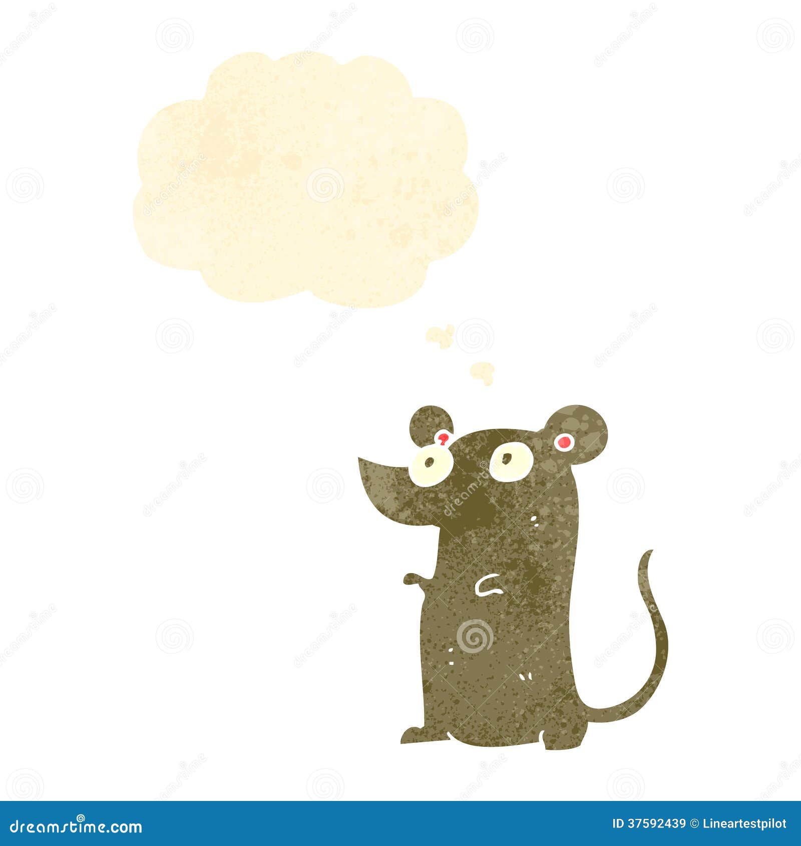Retro Cartoon Cute Little Mouse Stock Vector - Illustration of quirky ...