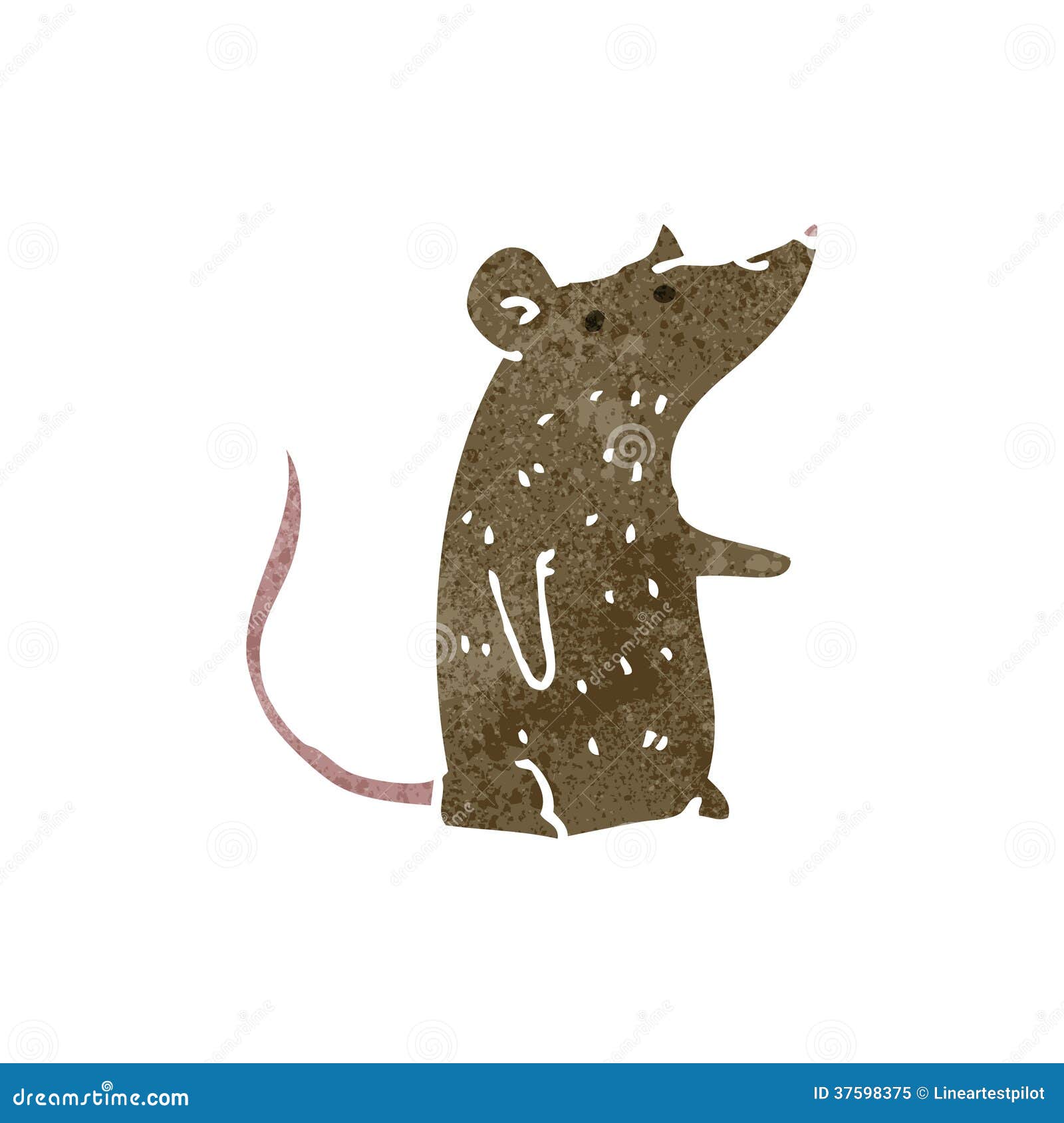Retro cartoon cute mouse stock vector. Illustration of character - 37598375
