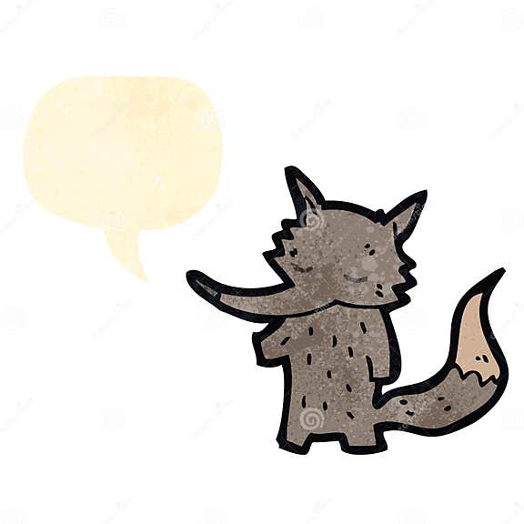 Retro Cartoon Cute Talking Wolf Stock Vector - Illustration of crazy ...