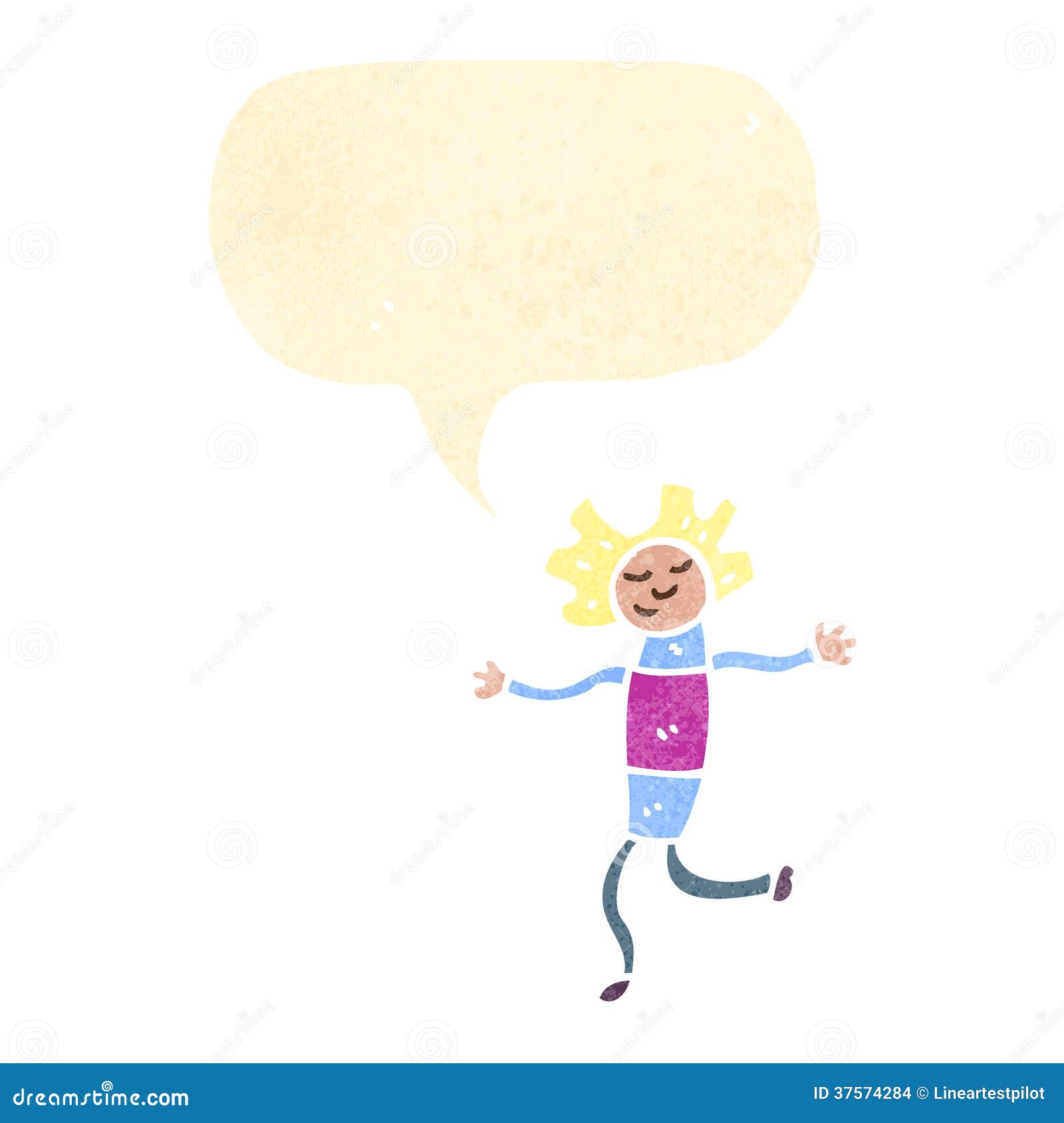 Retro cartoon dancing doll stock vector. Illustration of dancing - 37574284