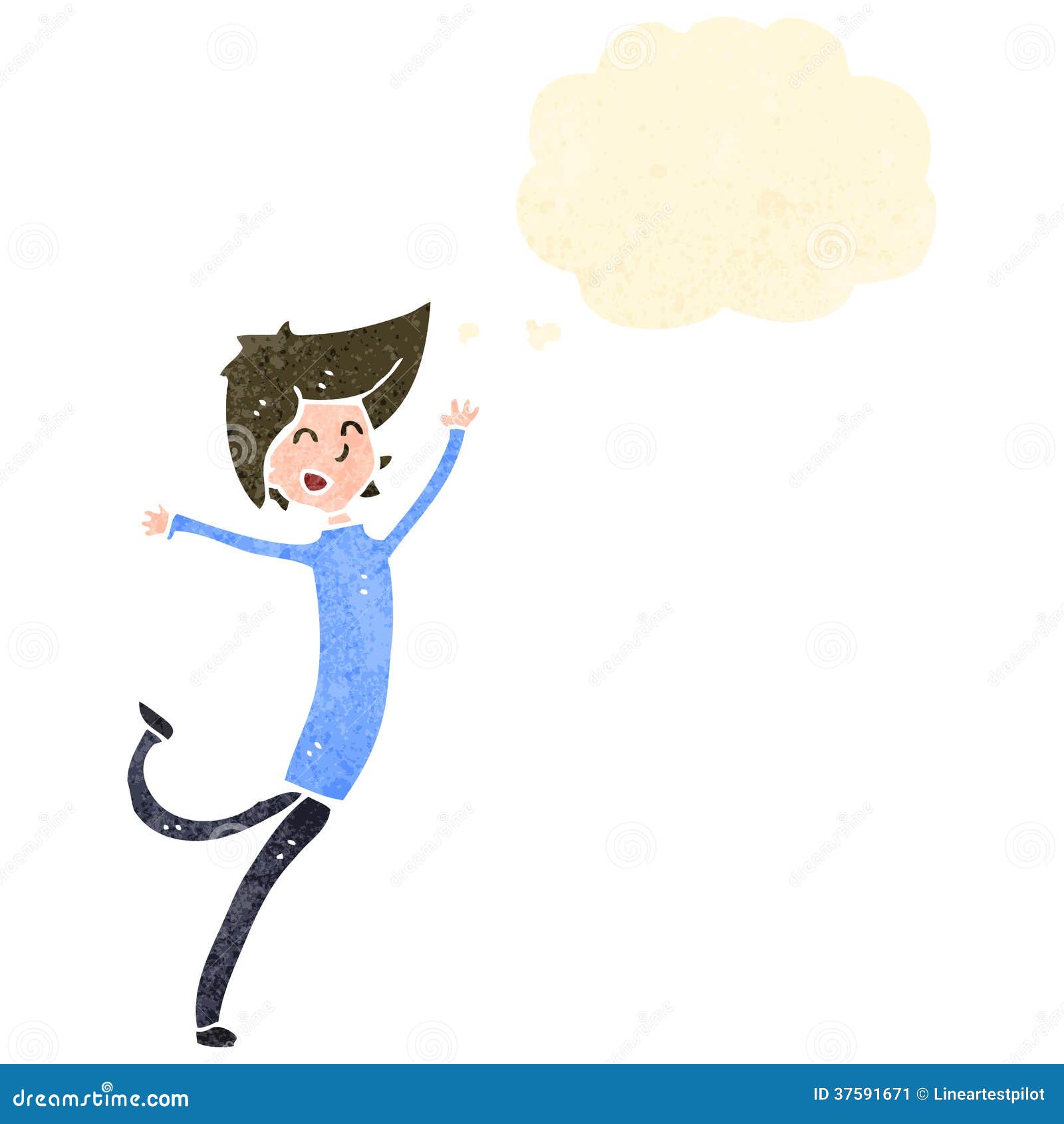 Retro cartoon dancing man stock vector. Illustration of character ...