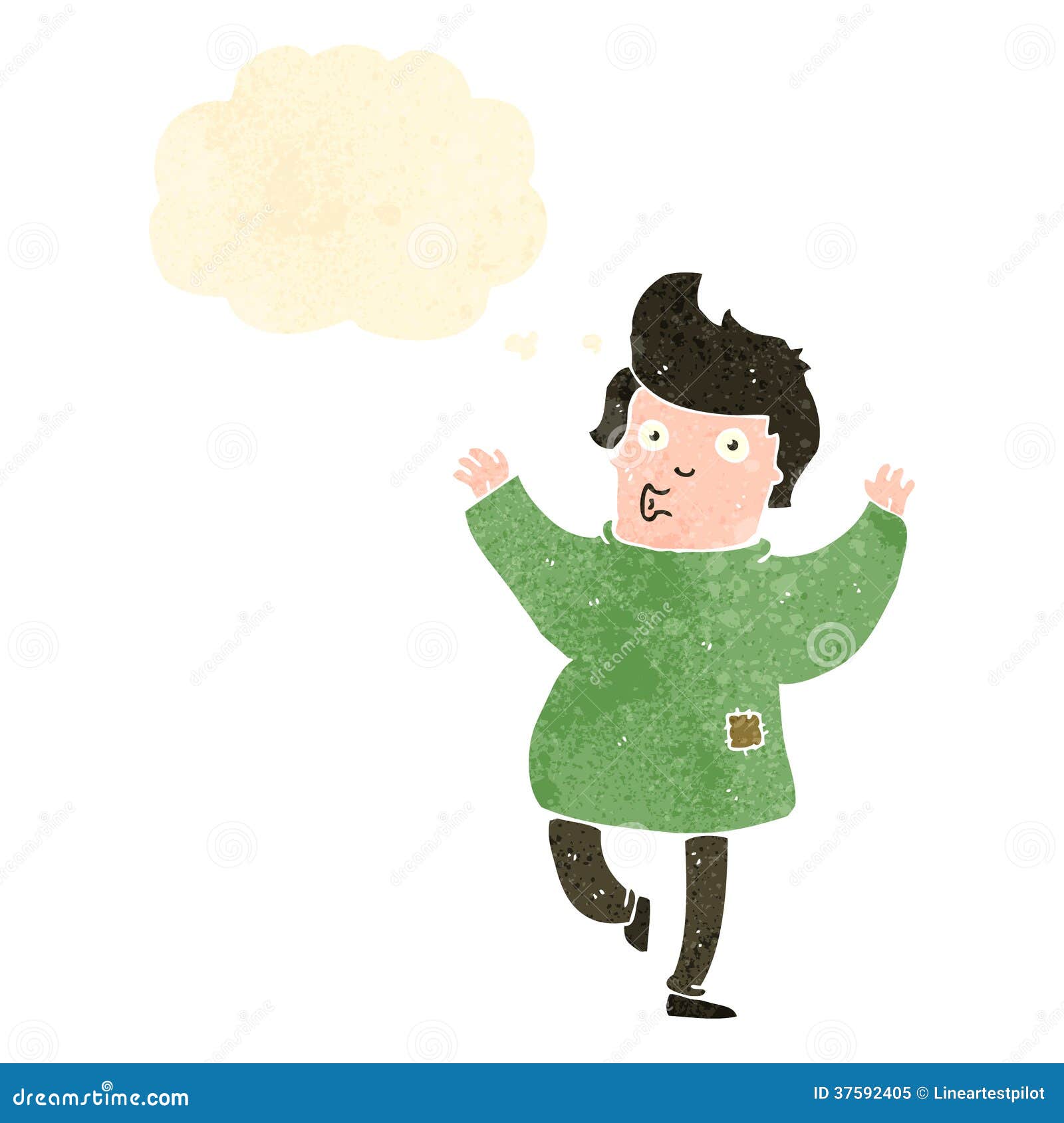 Retro cartoon dancing man stock vector. Illustration of painted - 37592405