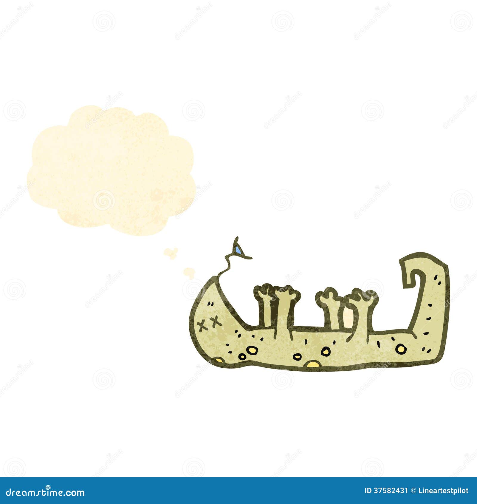 Retro cartoon dead lizard stock vector. Illustration of idea - 37582431