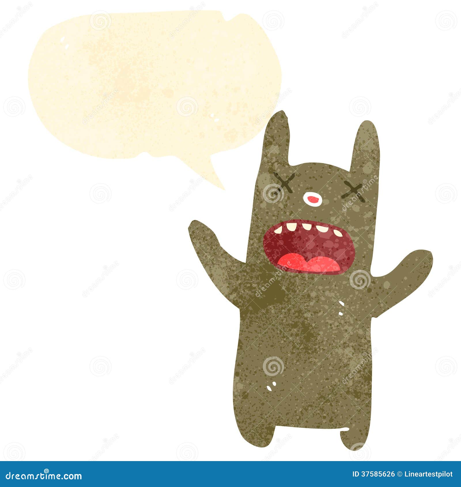 Retro cartoon dead rabbit stock vector. Illustration of bunny - 37585626