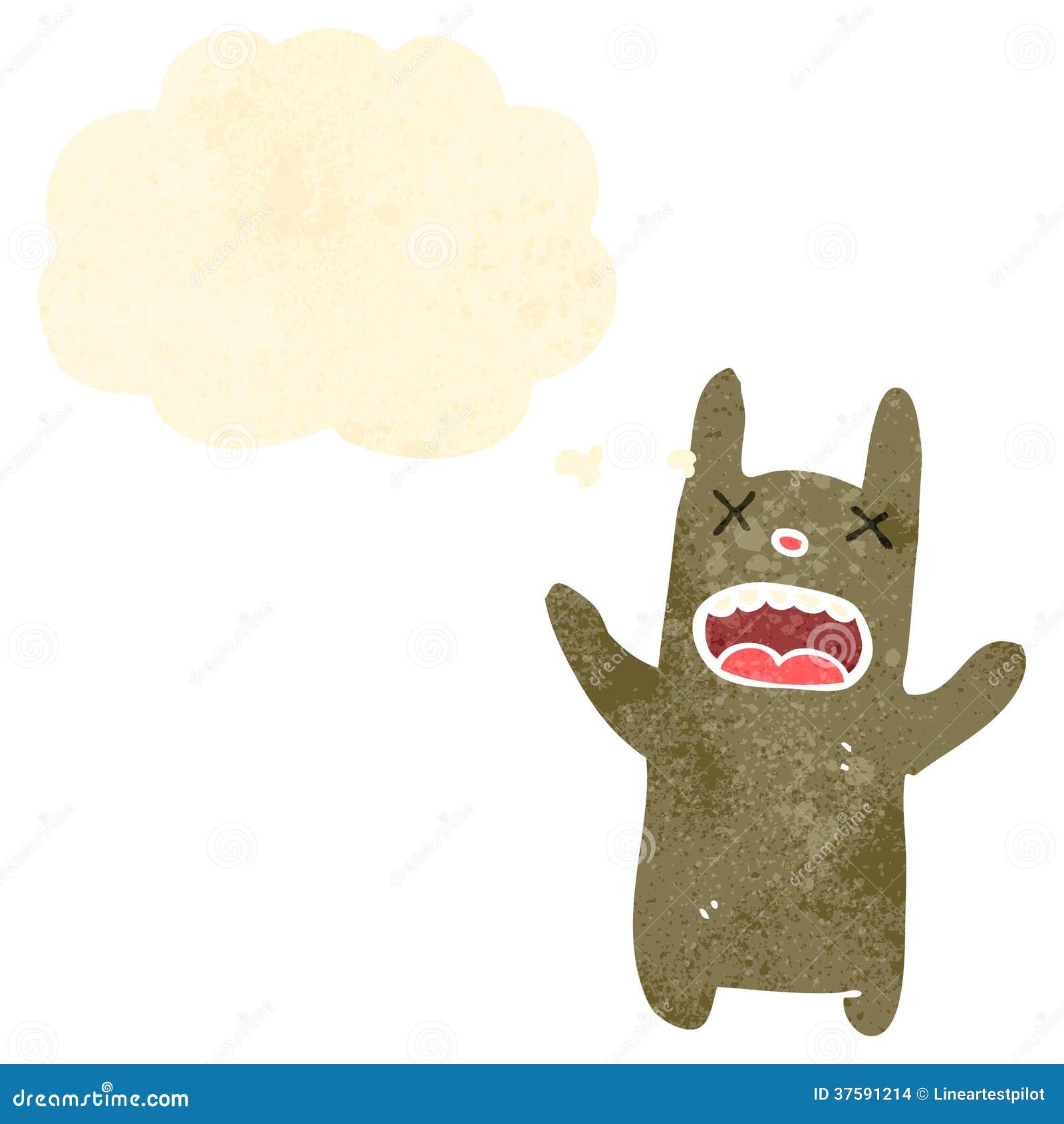 Retro cartoon dead rabbit stock vector. Illustration of cute - 37591214