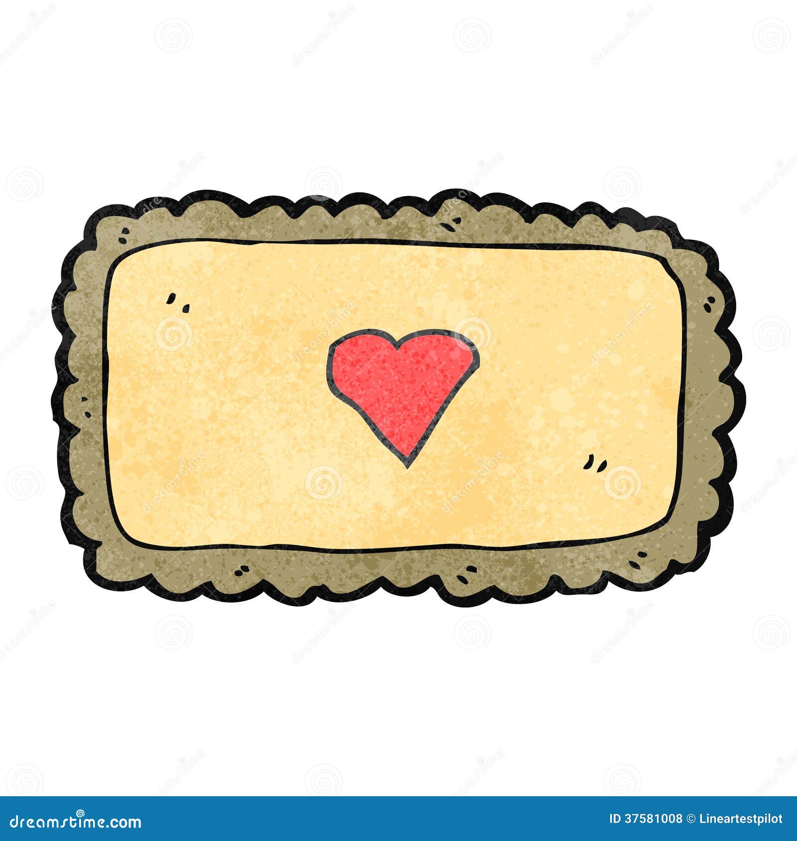 Retro Cartoon Decorative Frame with Love Heart Stock Vector ...