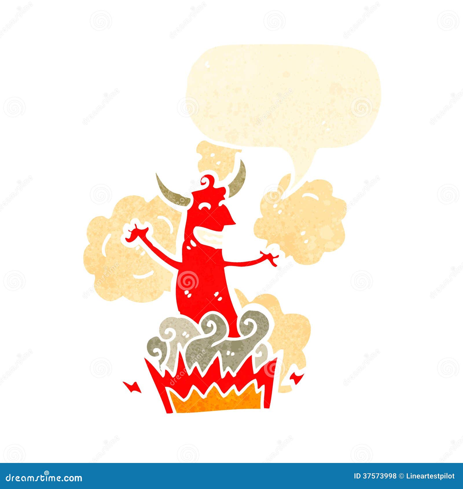 Retro cartoon devil stock vector. Illustration of colorful - 37573998