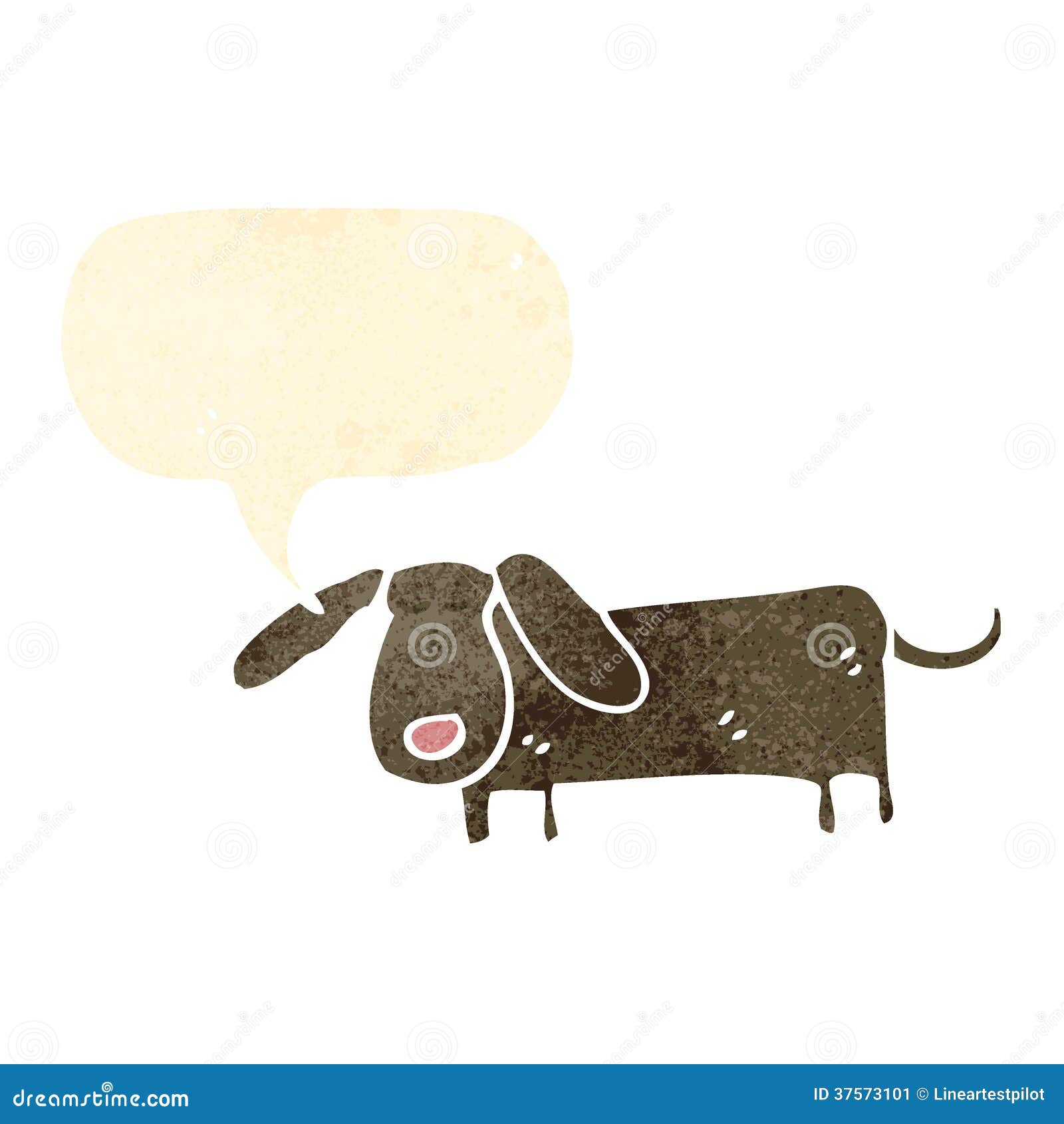 Retro cartoon dog stock vector. Illustration of textured - 37573101