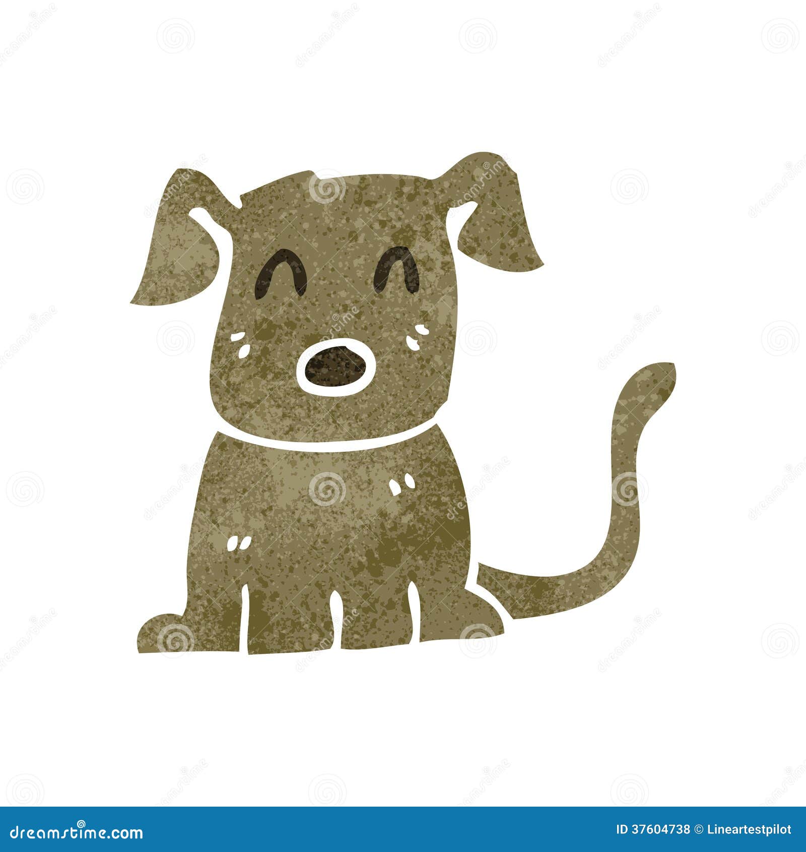 Retro cartoon dog stock illustration. Illustration of painted - 37604738
