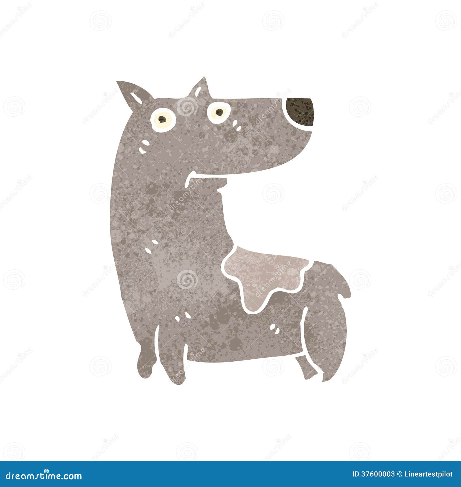 Retro cartoon dog stock illustration. Illustration of textured - 37600003