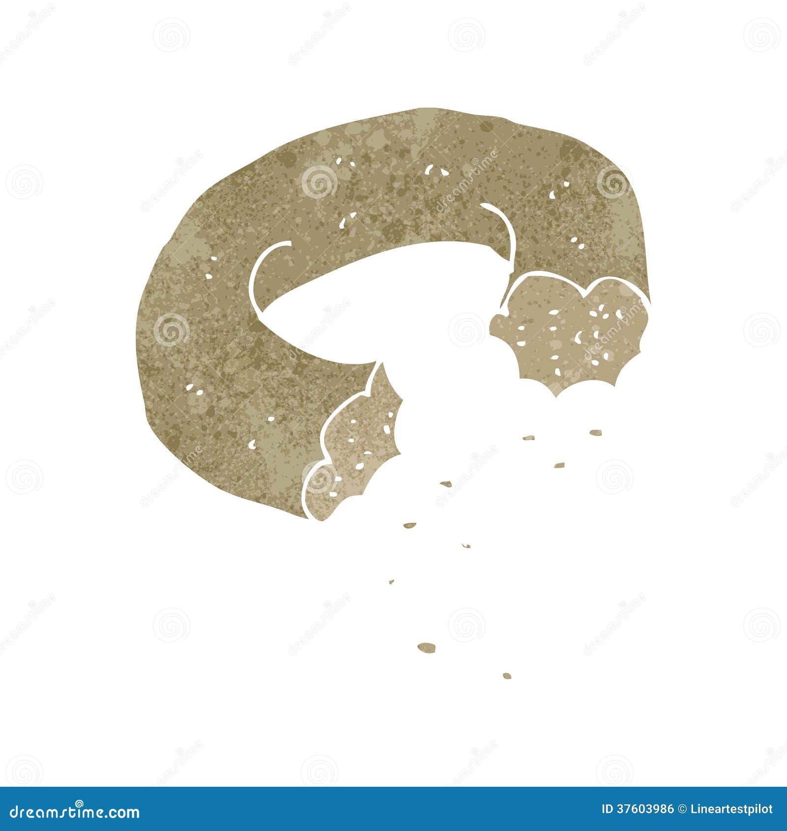 Retro cartoon donut stock illustration. Illustration of artwork - 37603986