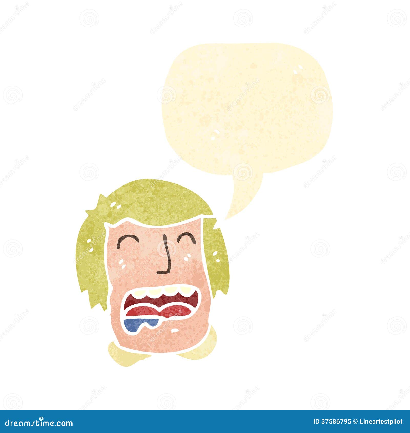 Retro cartoon drooling man stock vector. Illustration of speech - 37586795