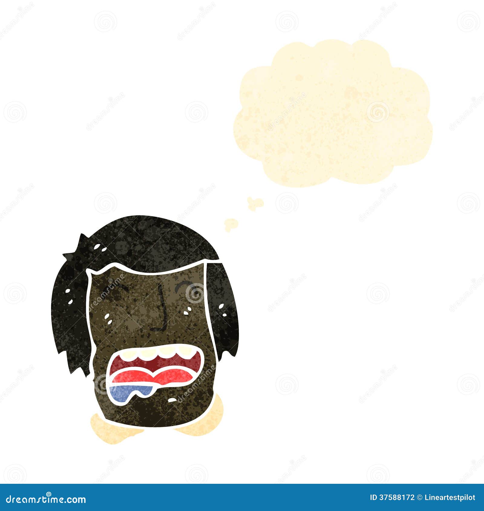 Retro cartoon drooling man stock illustration. Illustration of ...
