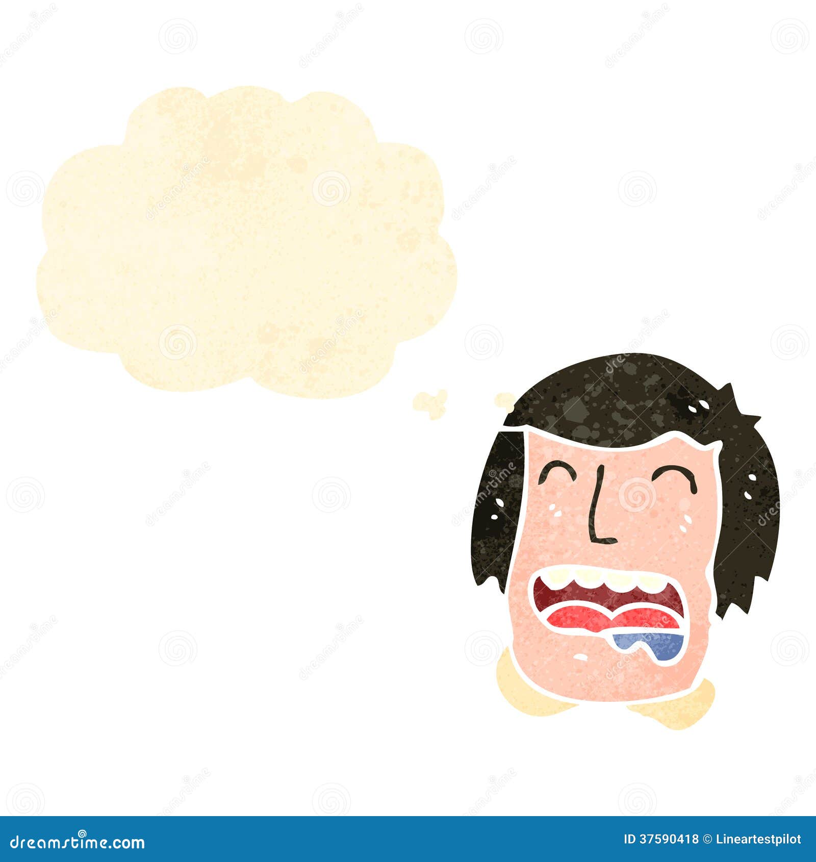 Retro cartoon drooling man stock vector. Illustration of artwork - 37590418