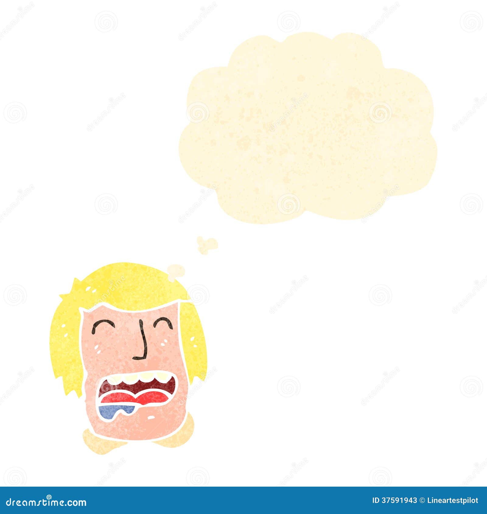 Retro cartoon drooling man stock vector. Illustration of grunge - 37591943