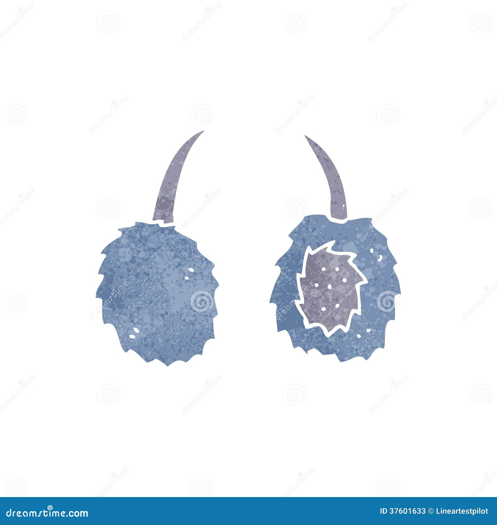 Retro cartoon ear muffs stock illustration. Illustration of funny ...