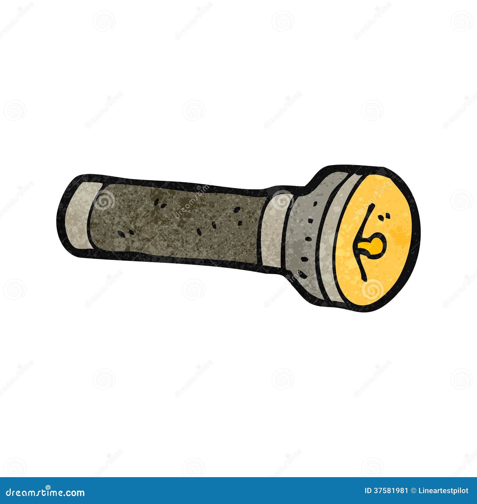 Retro Cartoon Electric Torch Stock Vector - Illustration of cute ...