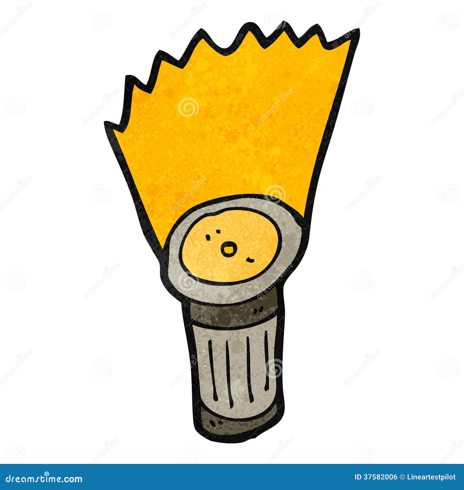 Retro Cartoon Electric Torch Stock Vector - Illustration of grunge ...