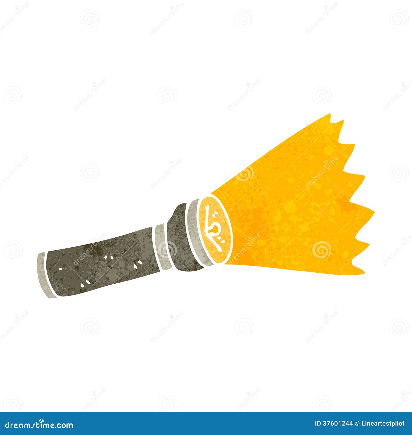 Retro Cartoon Electric Torch Stock Illustration - Illustration of crazy ...
