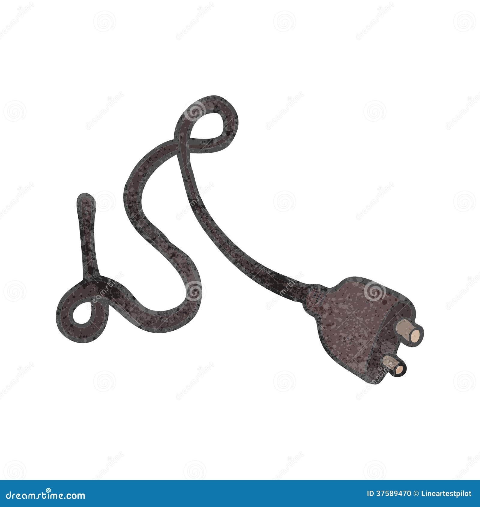 Retro Cartoon Electrical Plug Stock Vector - Illustration of ...