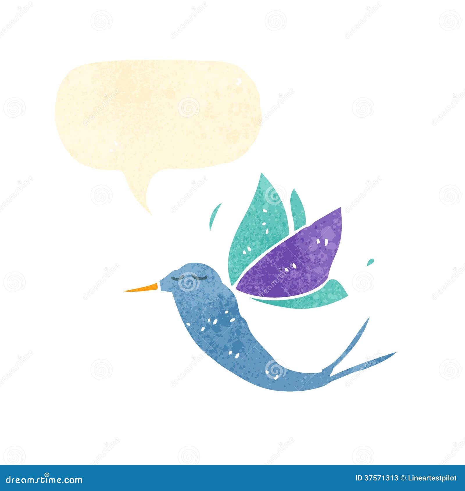 Retro cartoon exotic bird stock vector. Illustration of bird - 37571313
